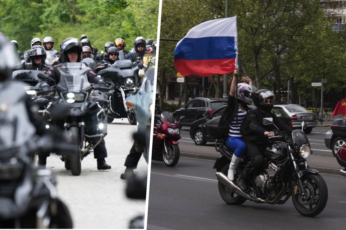 Siegestour der Russen-Rocker: Nachtwölfe knattern durch Sachsen
