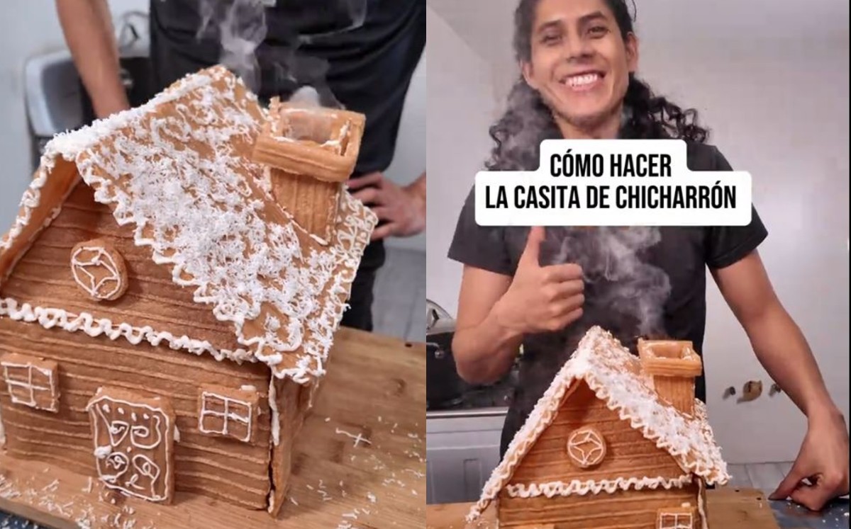 ¡A la mexicana! Trend: casitas navideñas de jengibre con ¿chicharrón?