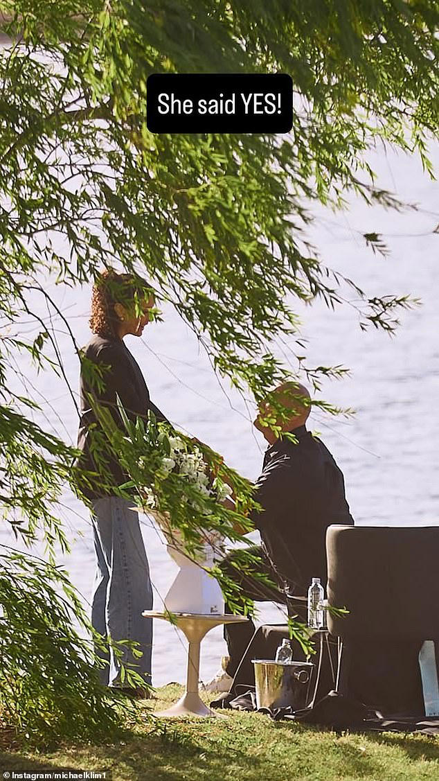 Christmas joy for Michael Klim as he gets engaged to partner Michelle Owen