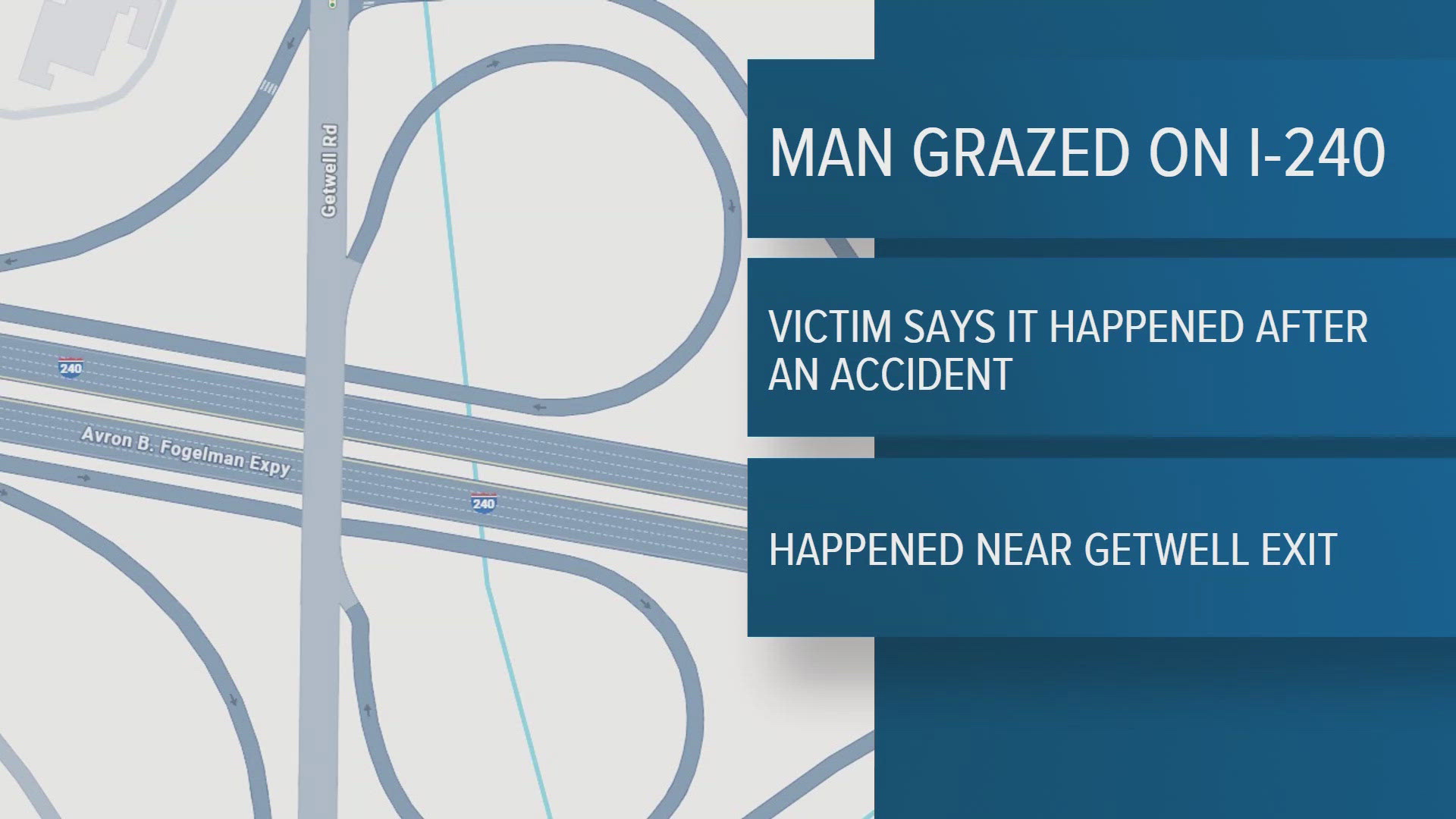 Man shot on I-240 drives himself to hospital