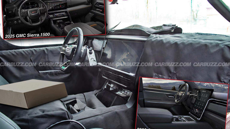 Next-gen GMC Sierra 1500 interior spy shots reveal new screens, buttons ...