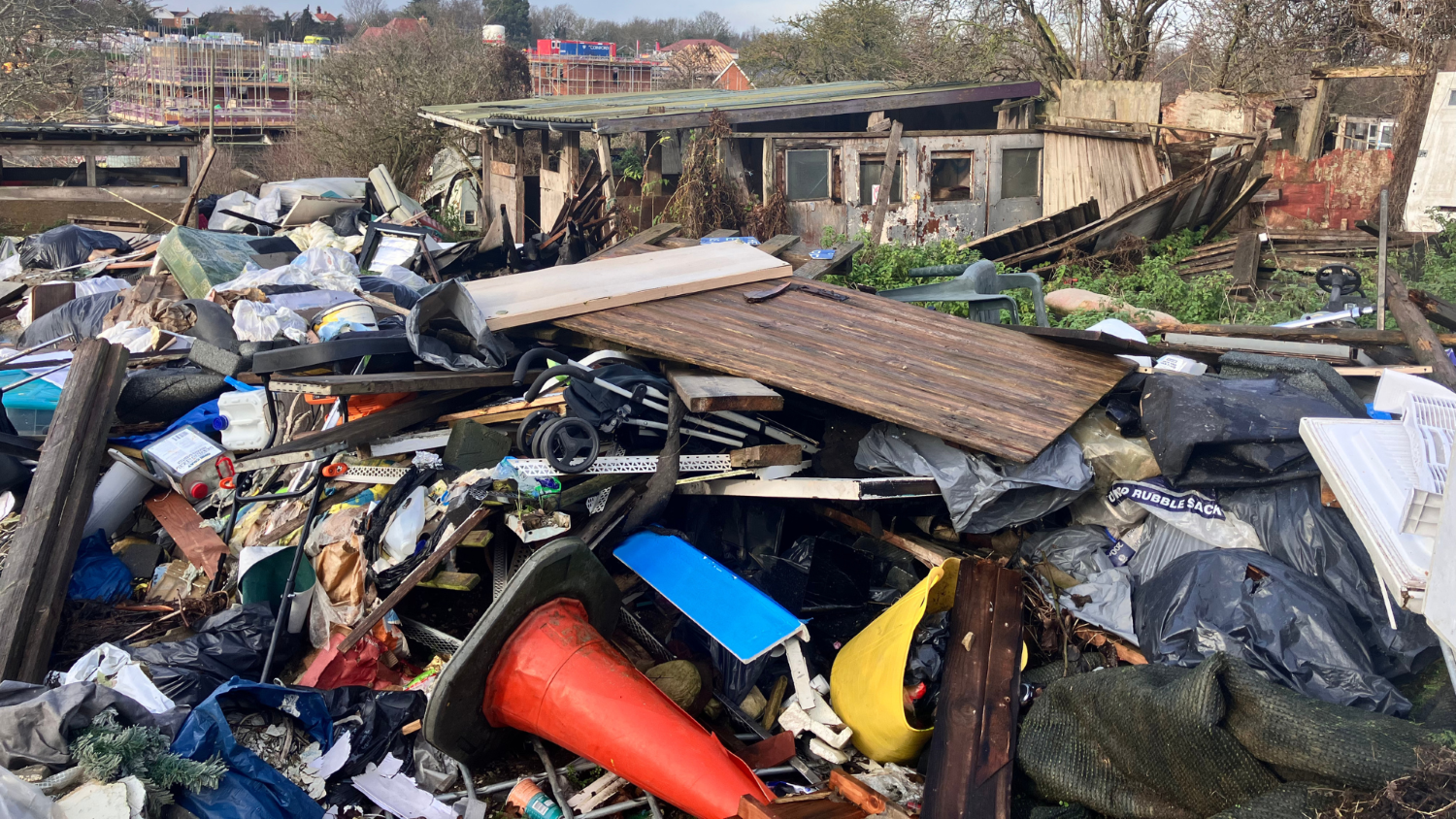 Landowner 'helpless' after waste dumped on site