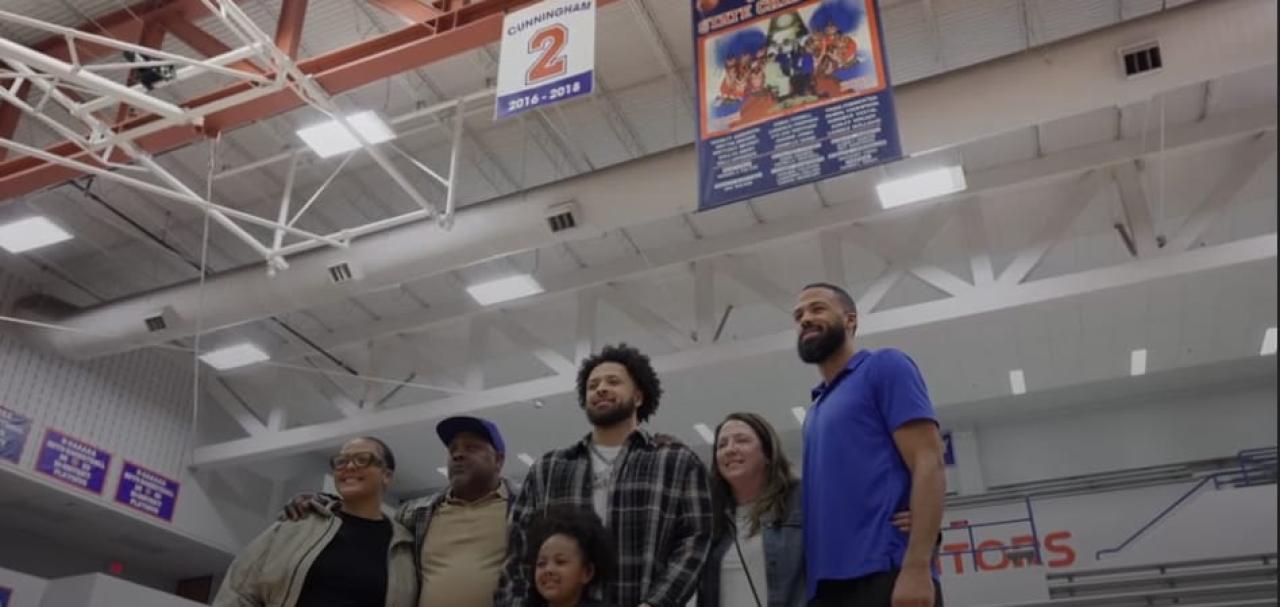 Cade Cunningham high school jersey retirement