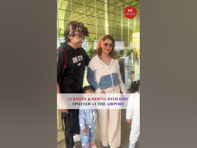 Gurmeet and Debina with kids spotted at the airport