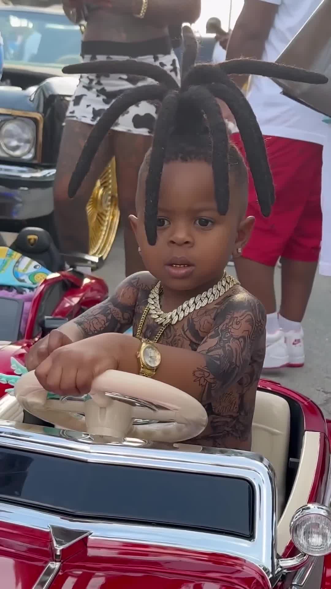 Lil Nugget Stuntin at the Easter Carshow