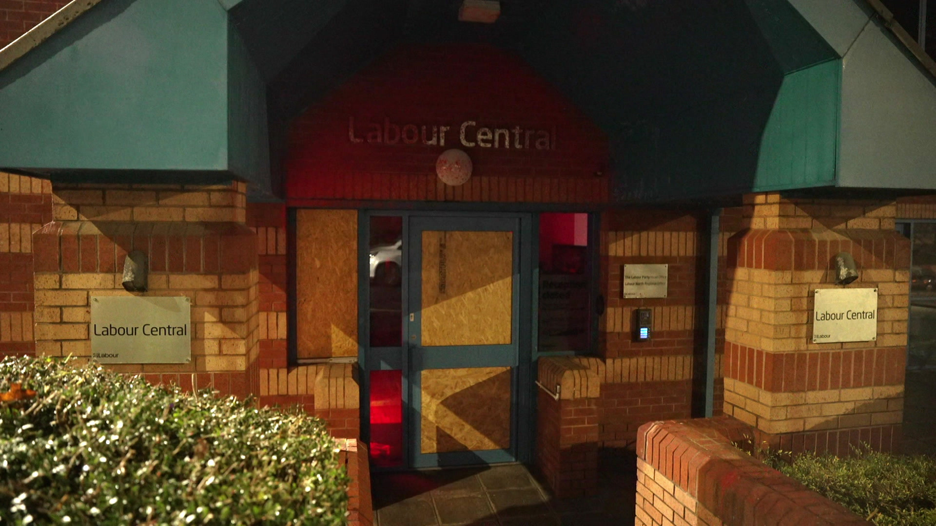 Labour office vandalised with 'free Gaza' graffiti
