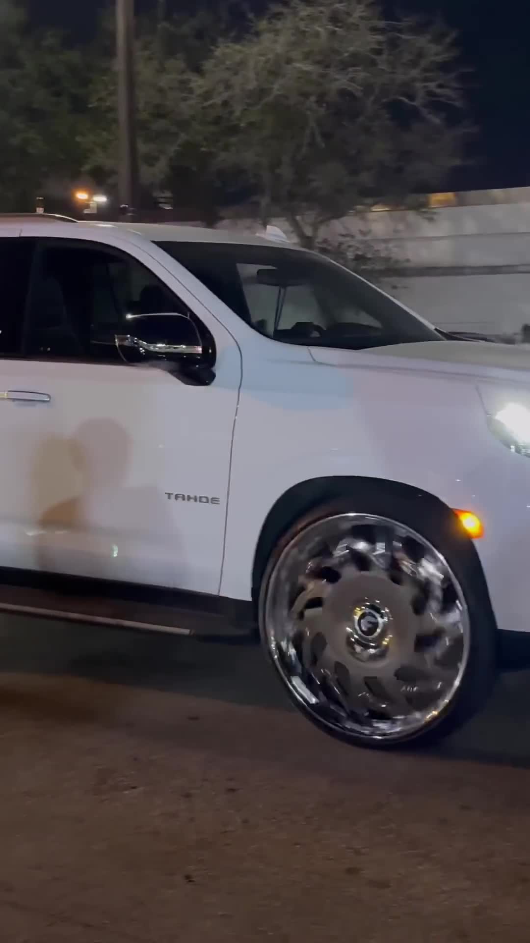 White Chevy Tahoe on 30’s Forgiatos Ridin