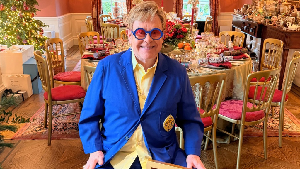 Elton John celebrates ongoing success of festive song Step into Christmas
