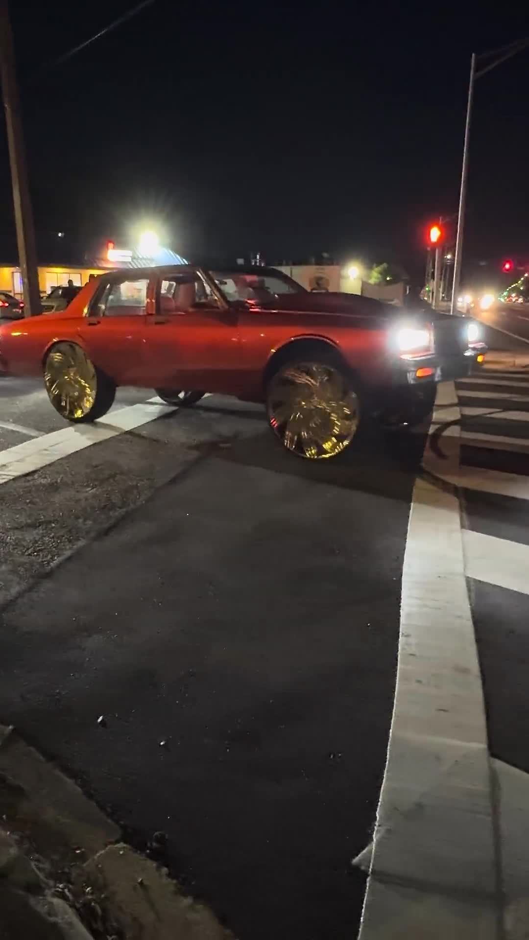 Candy Orange Chevy Box on 32's Riding
