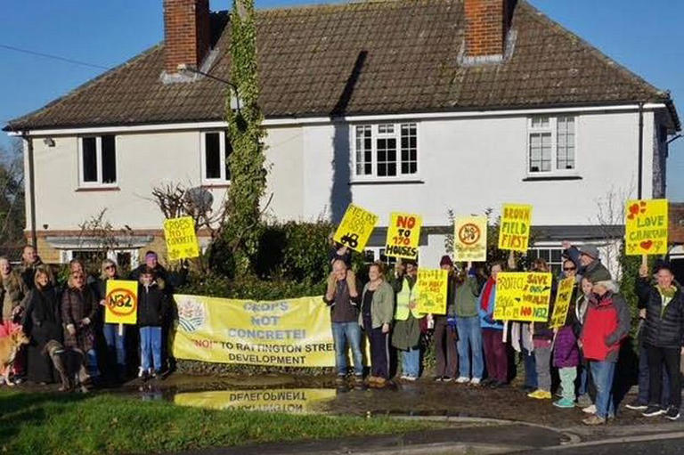 'Crops not concrete' protest as Kent village earmarked for 170 more homes