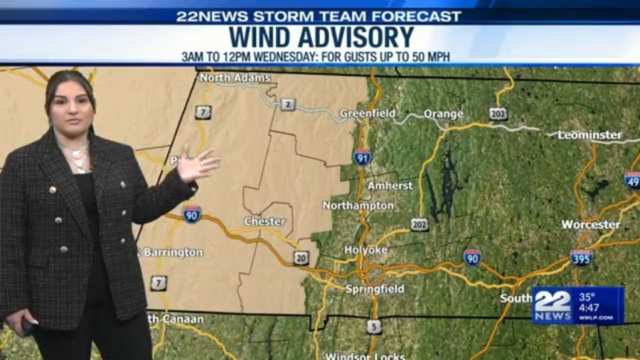 Wind advisory issued for parts of western Massachusetts