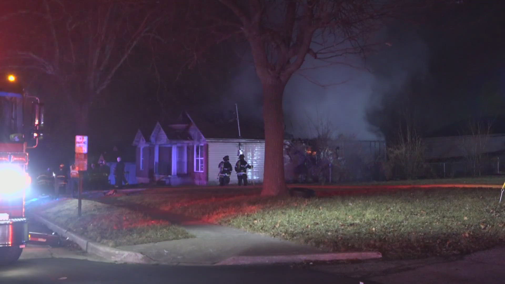 Firefighters battle house fire overnight in north St. Louis County
