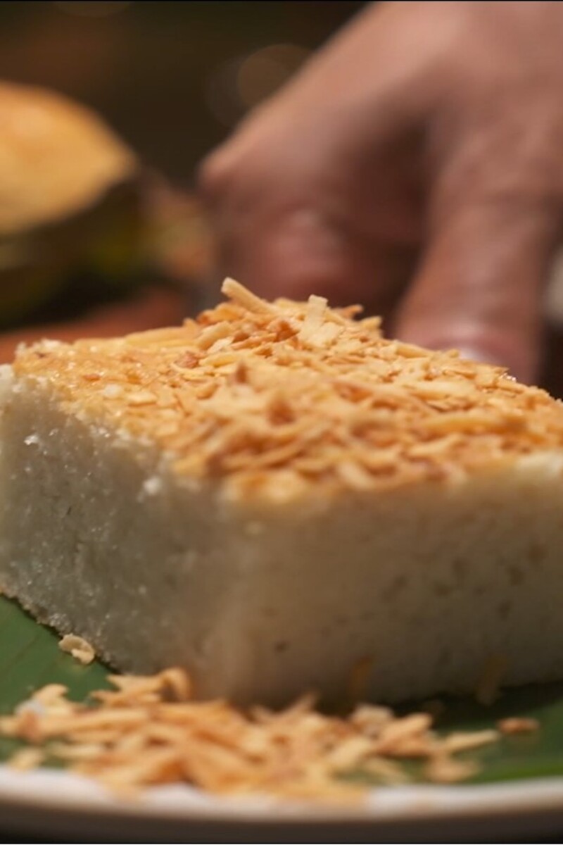 Bibingka filipina: bolo de arroz tradicional de Natal