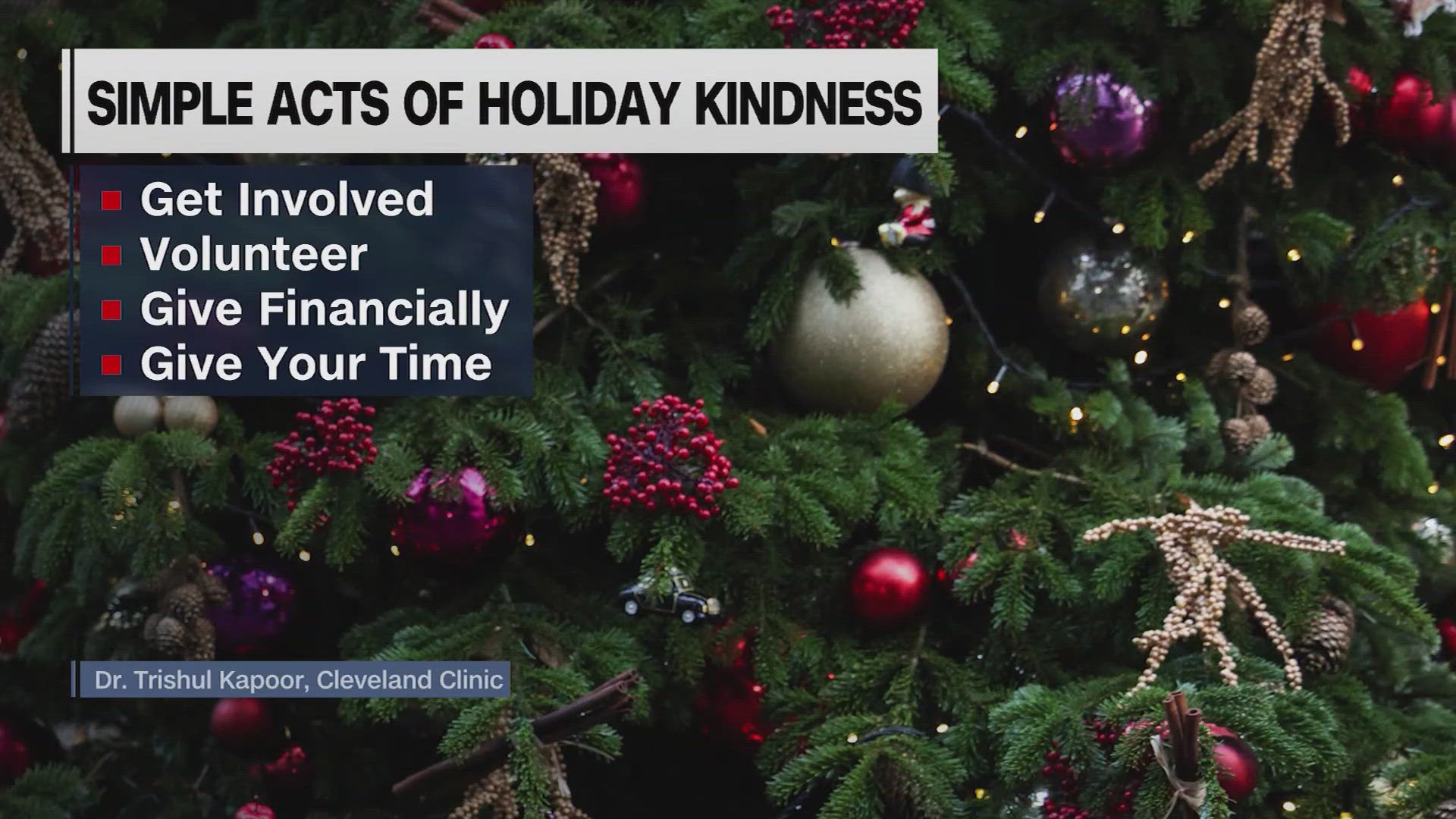 Experts say holiday kindness is good for your health
