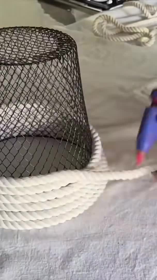 Wrap a rope around a basket for this brilliant kitchen idea!