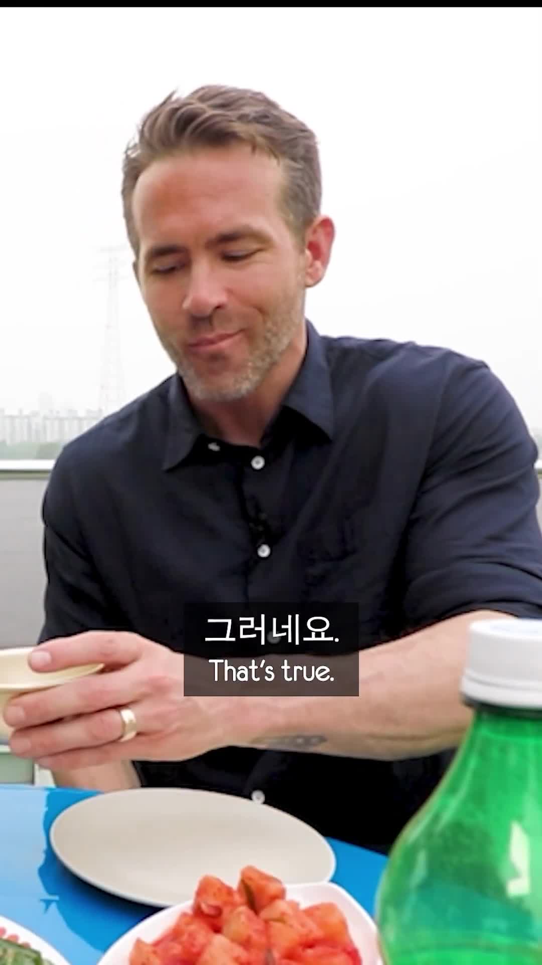 Ryan Reynolds tries Korean makgeolli for the first time—hilarious reaction!