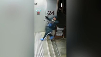 'Home Alone style' burglar bungles break-in as he accidentally rips off ...