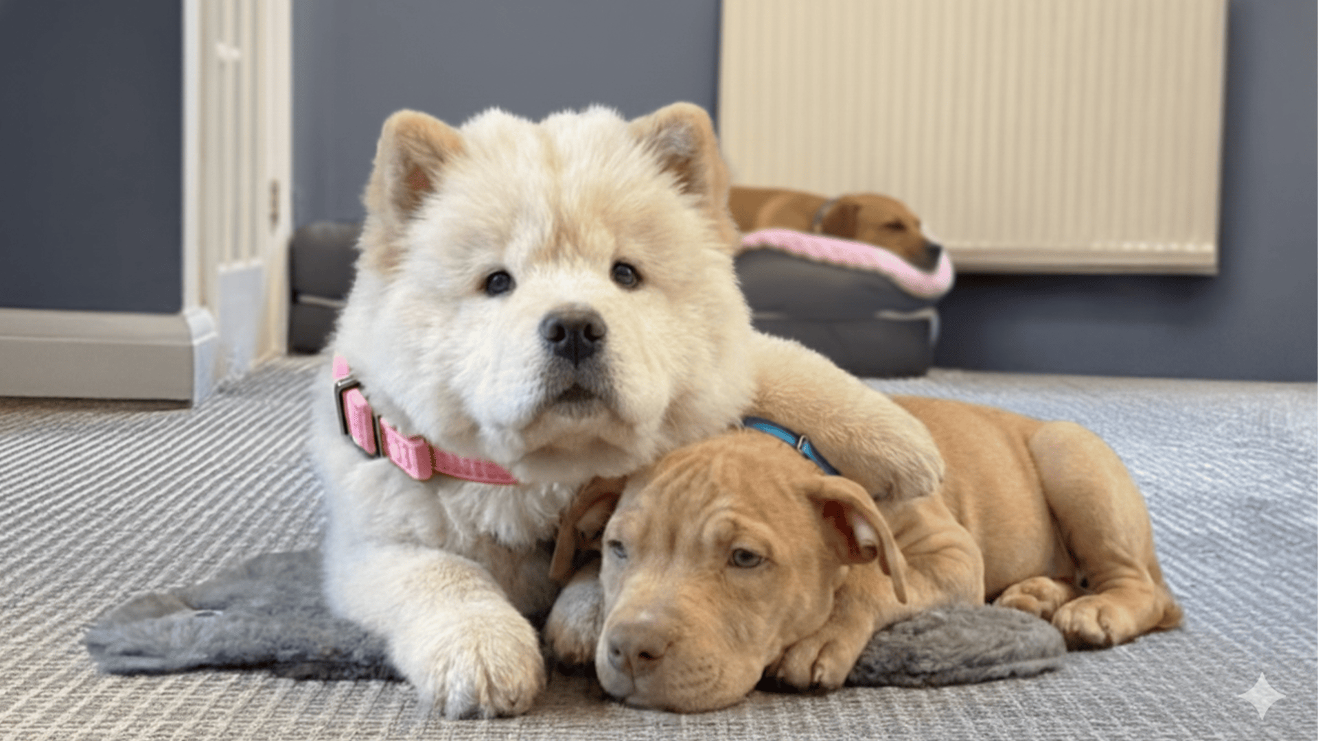 Watch how these rescue puppies become best friends