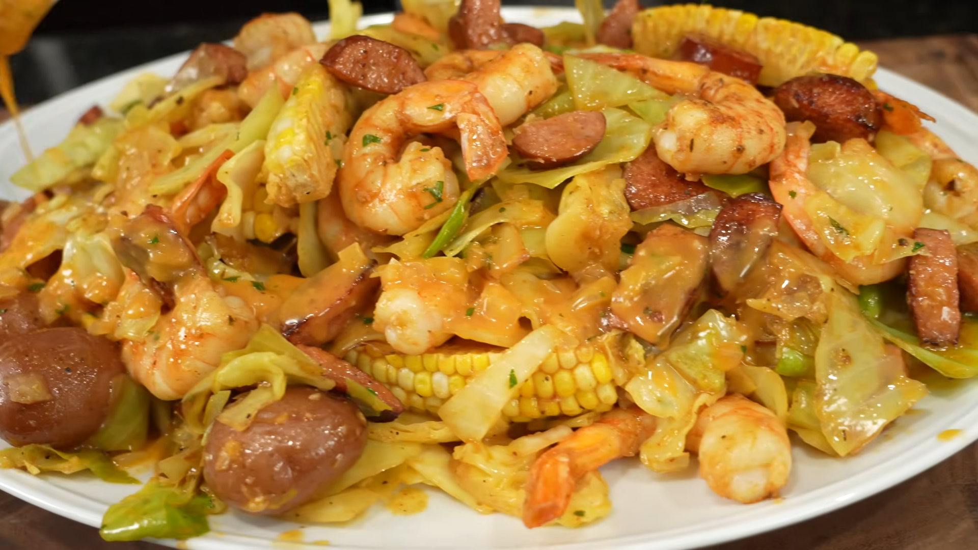 This seafood boil fried cabbage twist is winning the internet