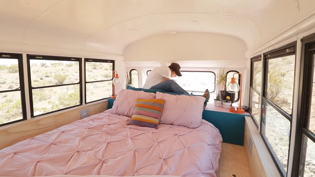 How we solved space and comfort in a bus bedroom