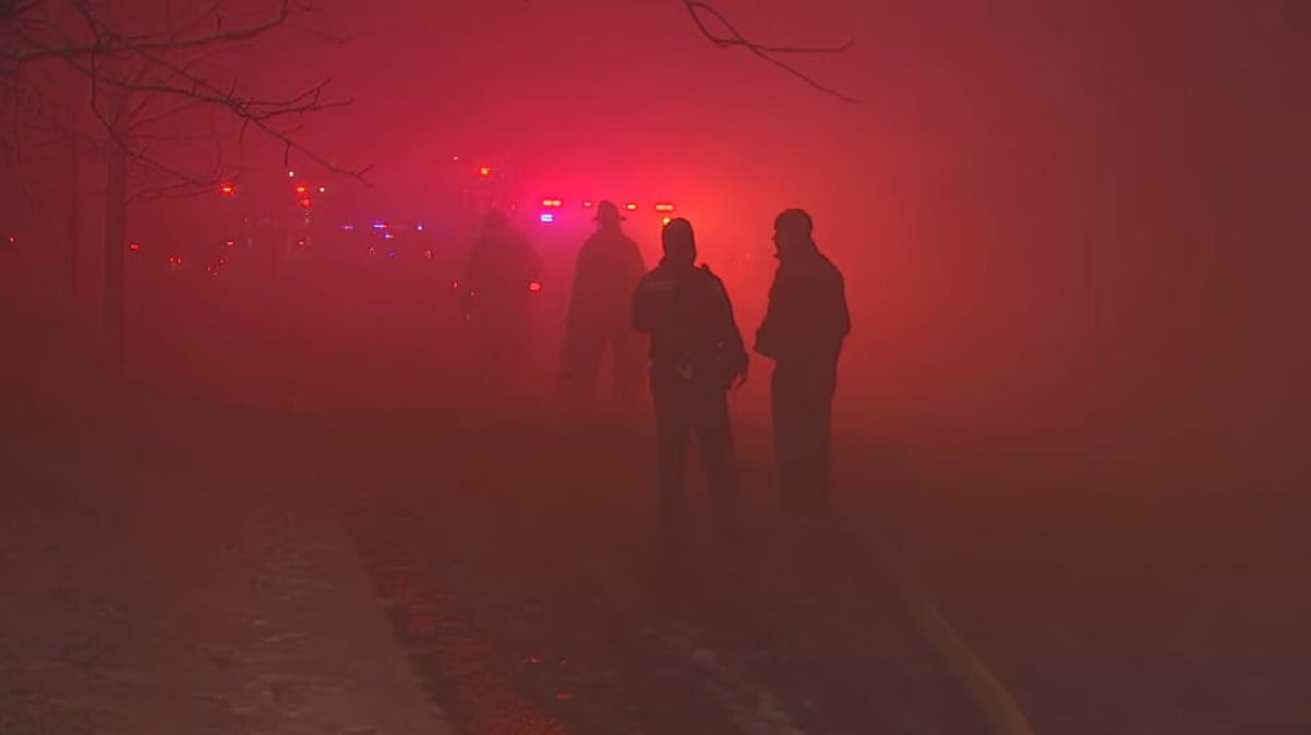 Firefighters battle smoky conditions during house fire in Needham