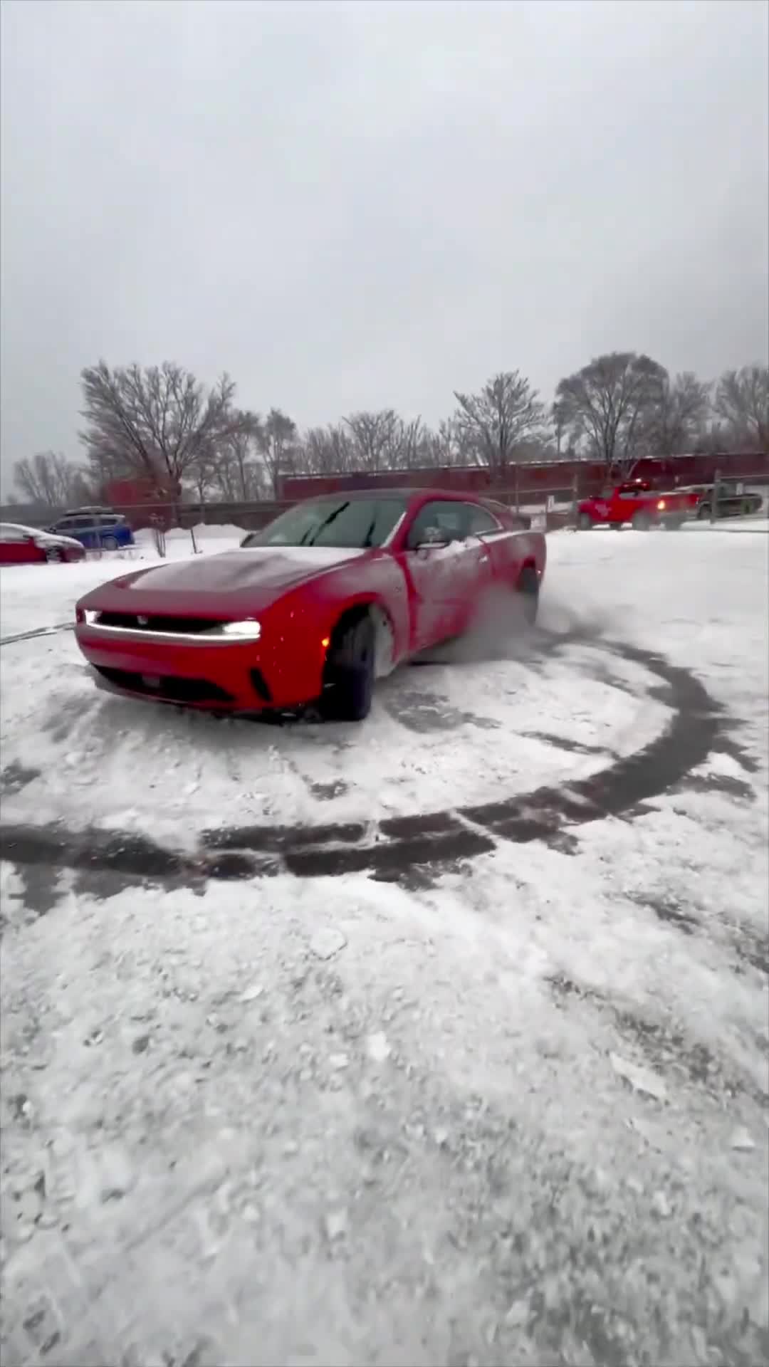 CJon32s Doing Snow Donuts in his 100K 2025 Dodge Charger