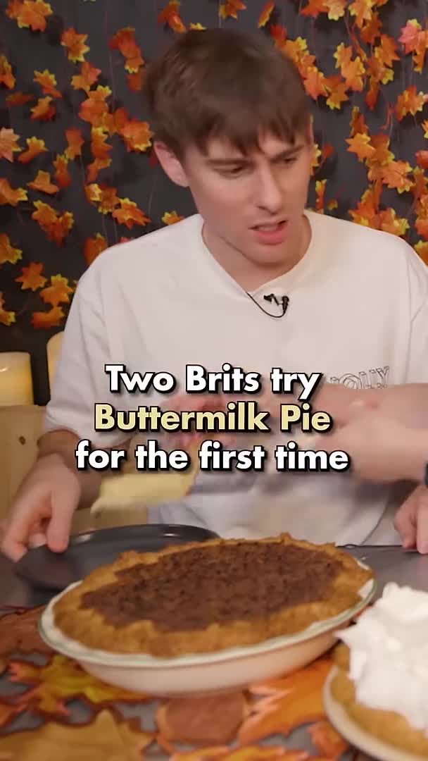 Two Brits try buttermilk pie for the first time!