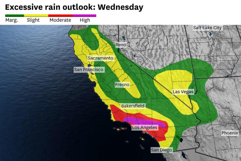 California storm: Flash flood warning in San Francisco, with 'life ...