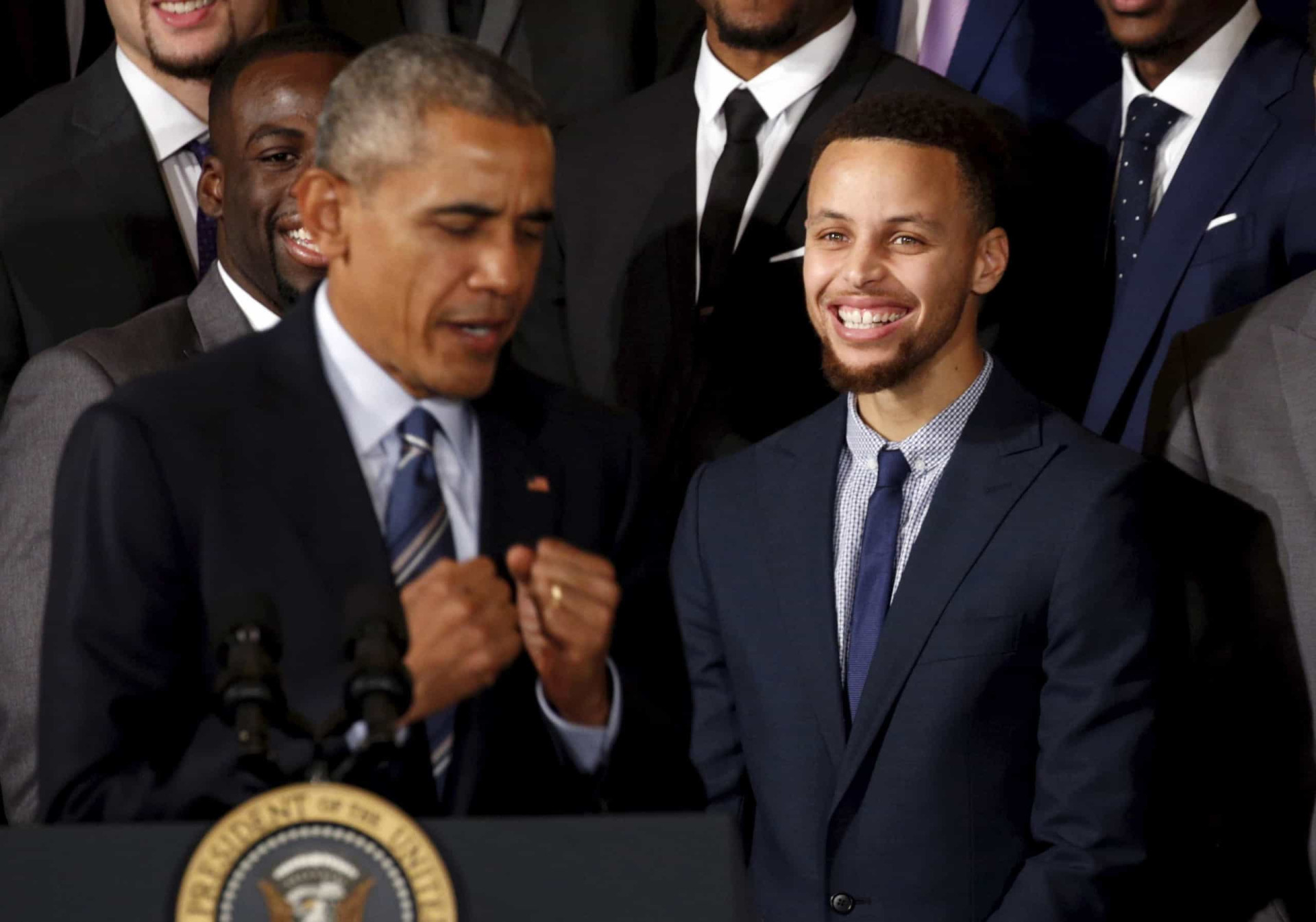 Funny moments of Obama making famous people laugh