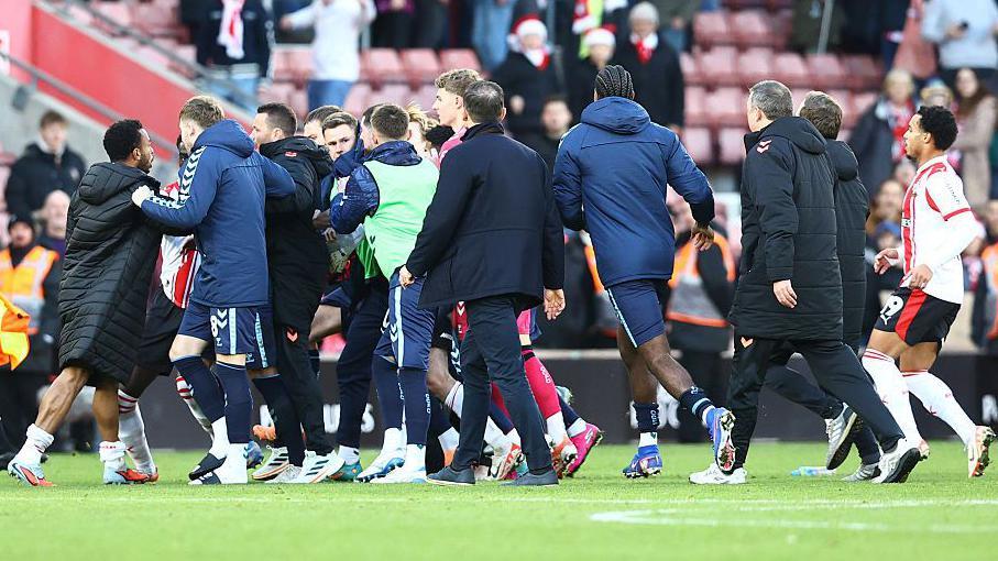 Southampton and Coventry charged by FA over melee