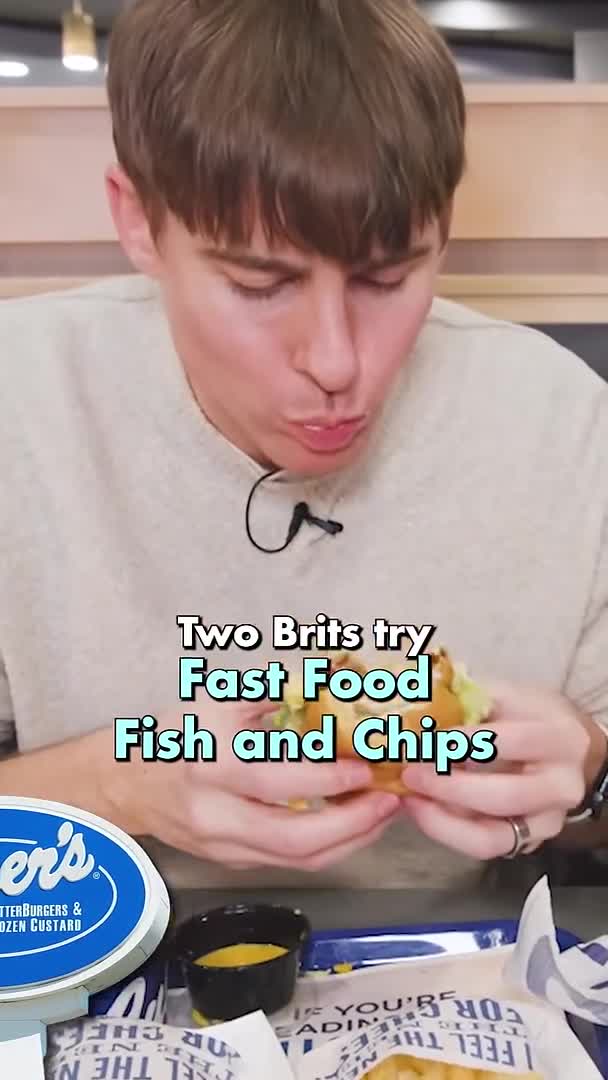 Two Brits try Culver's fish and chips!