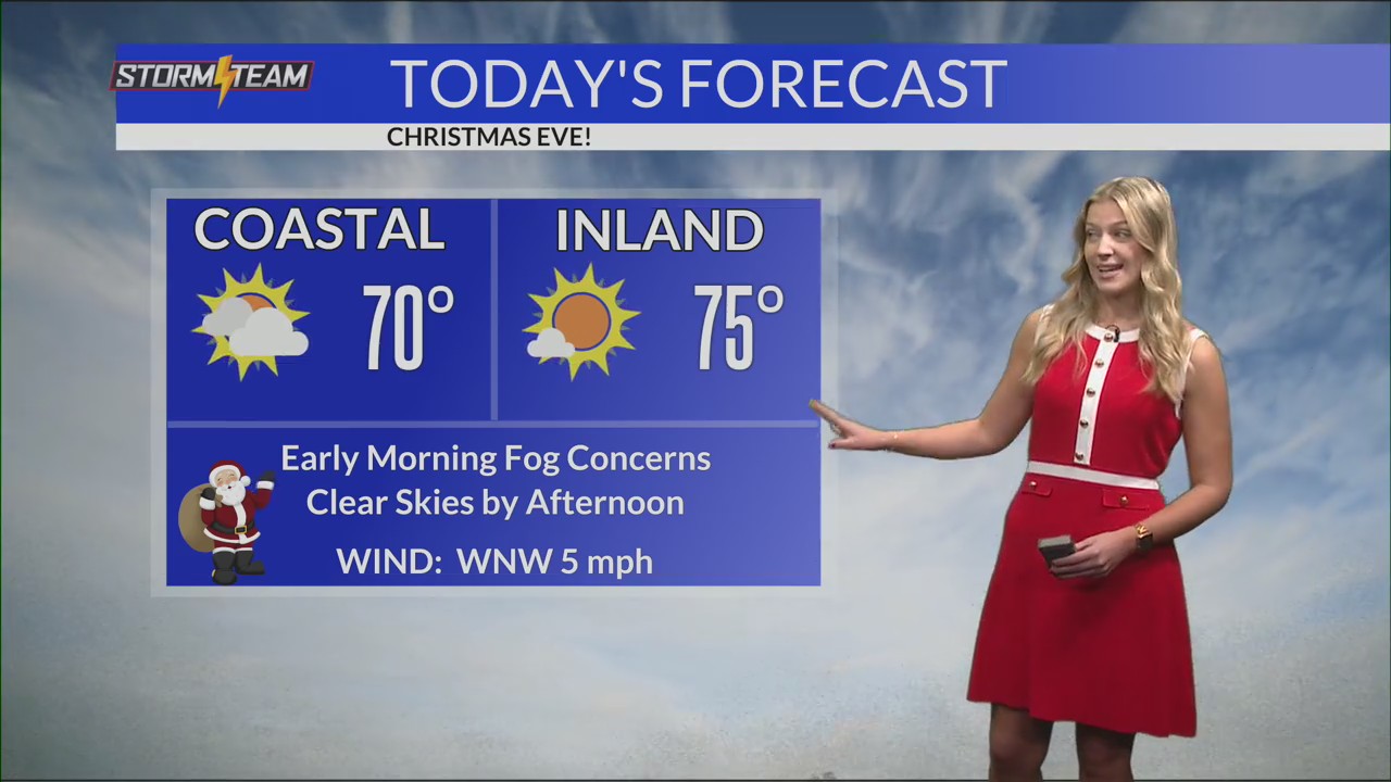 Christmas Eve off to foggy start