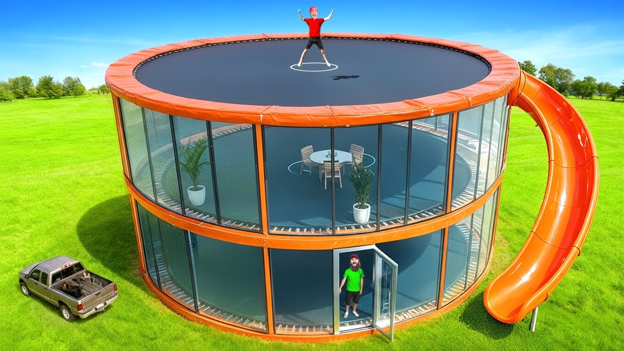 Living in a trampoline house