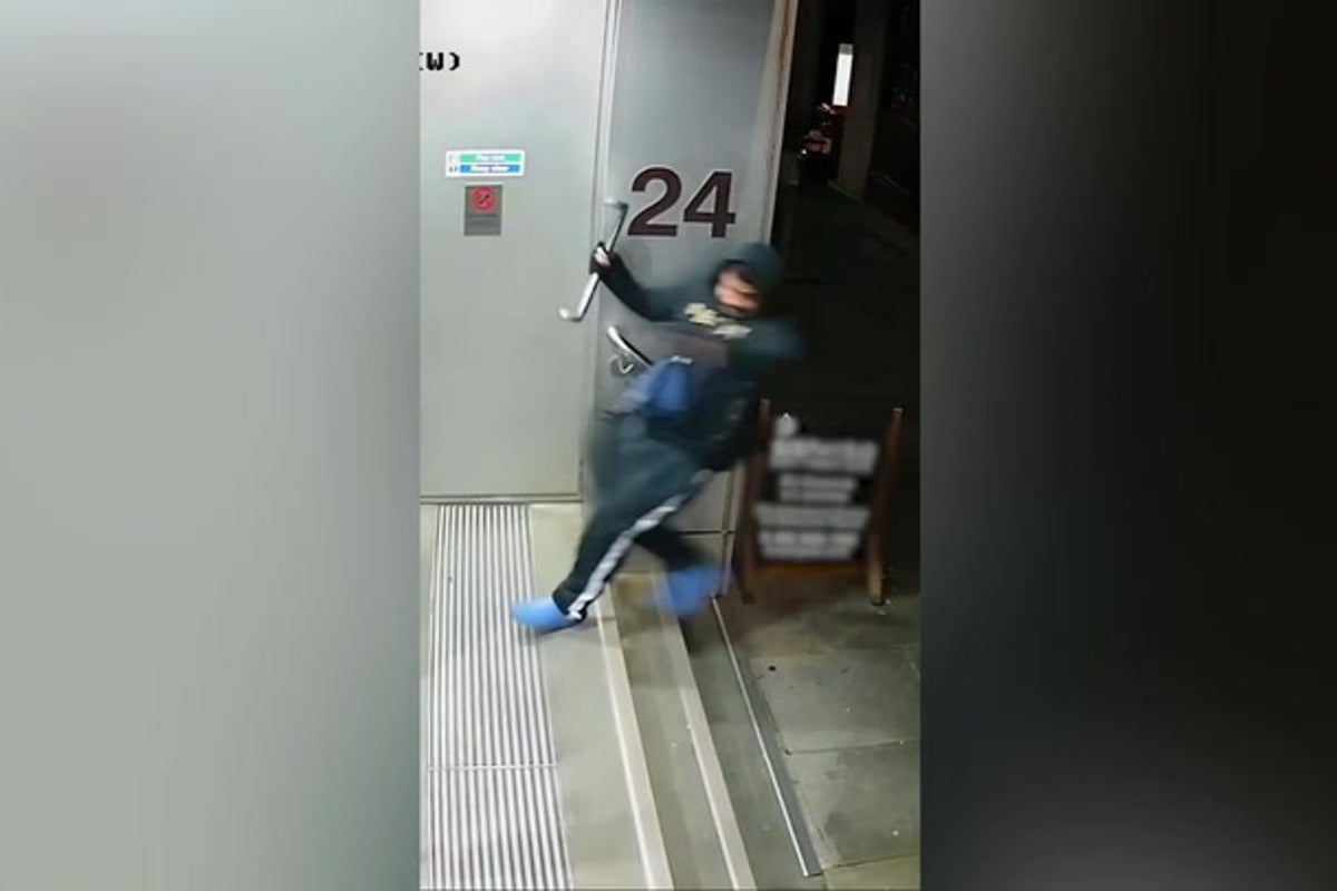 ‘Home Alone style’ burglar bungles break-in as he rips off door handle