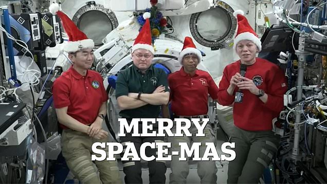 NASA astronauts aboard space station send Christmas wishes to all