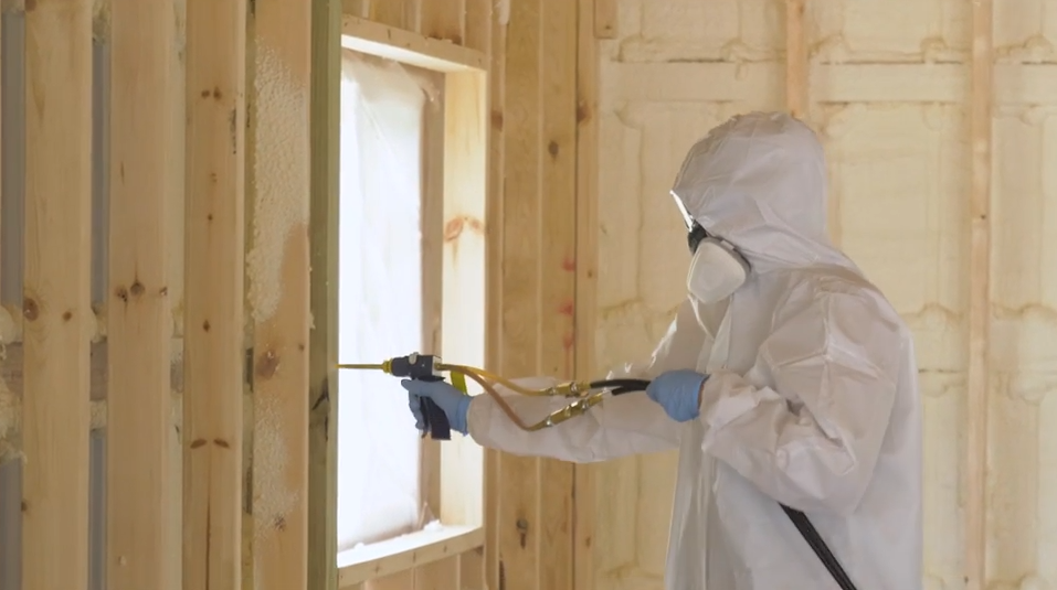 How spray foam seals a building for the long term