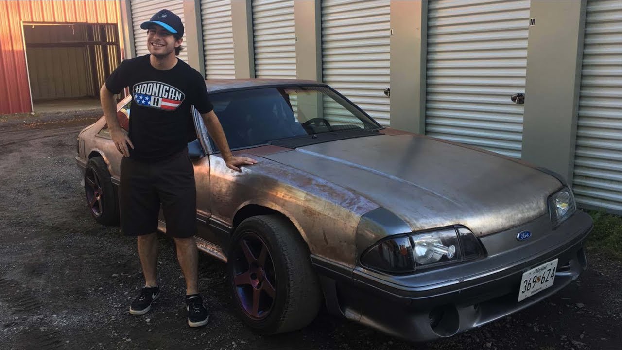 Almost crashing this death trap drift Fox Body Mustang