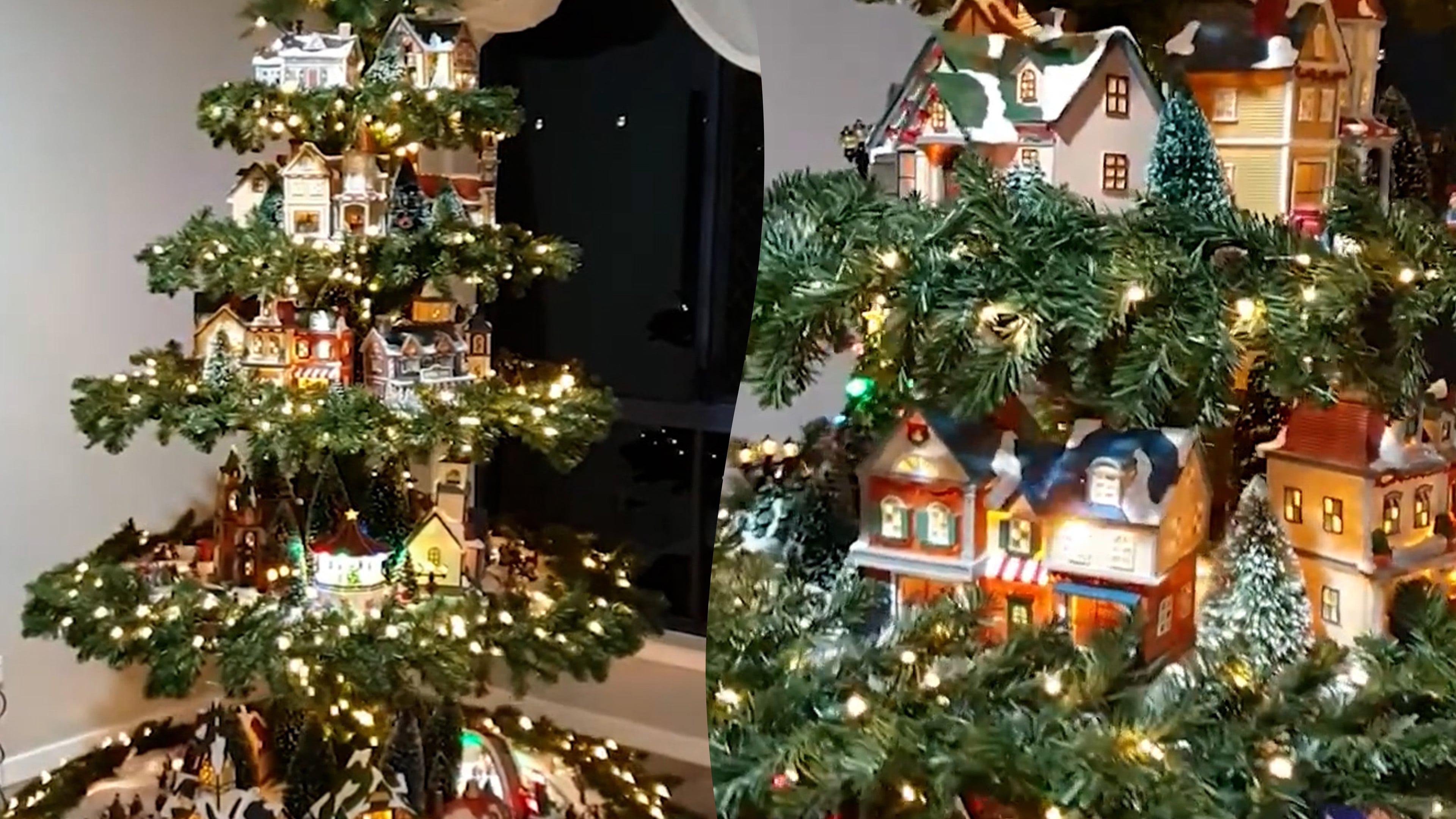 Incredible hand-built self-rotating Christmas tree featuring a ...