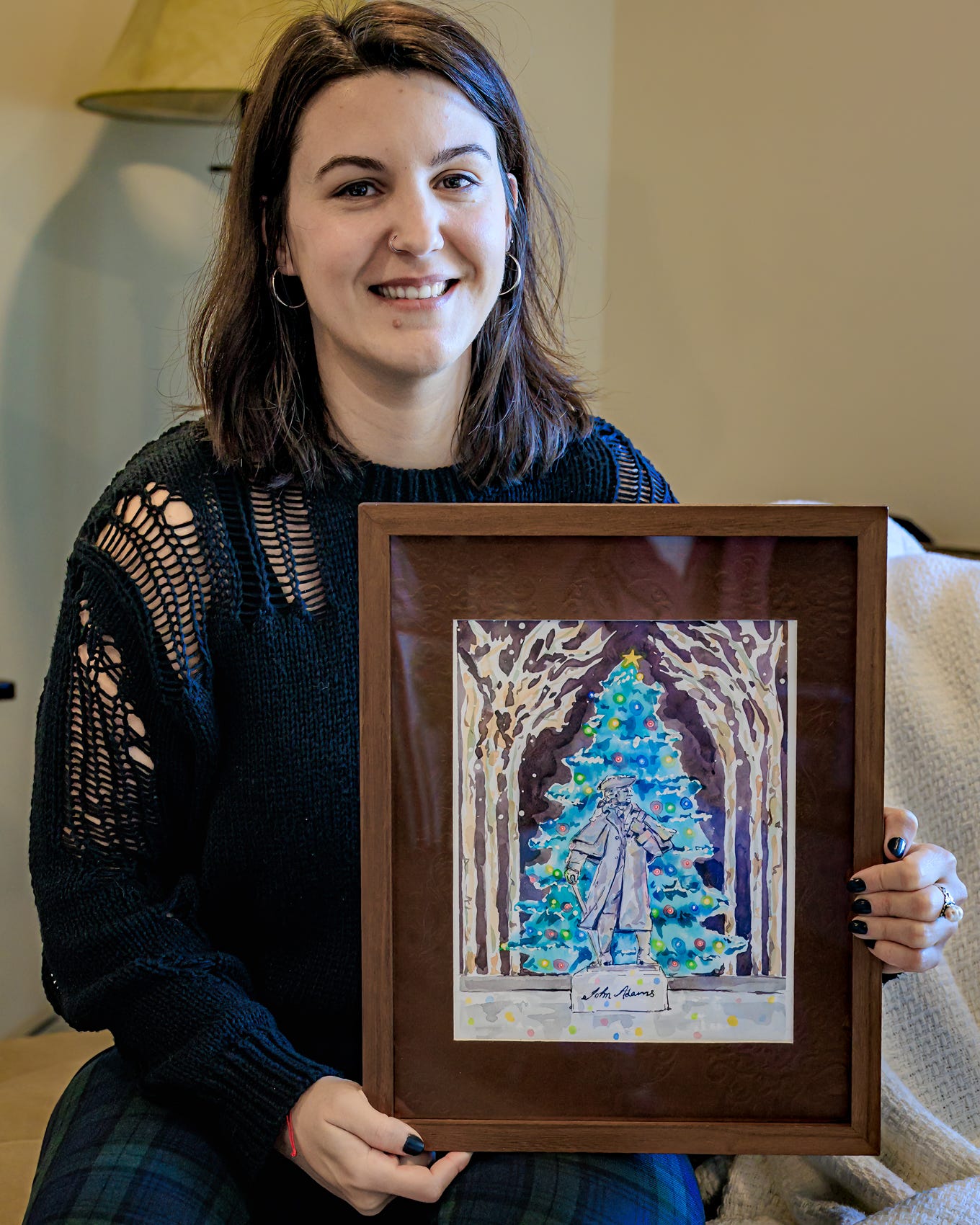 Meet the holiday art contest winner. Quincy's history inspired her