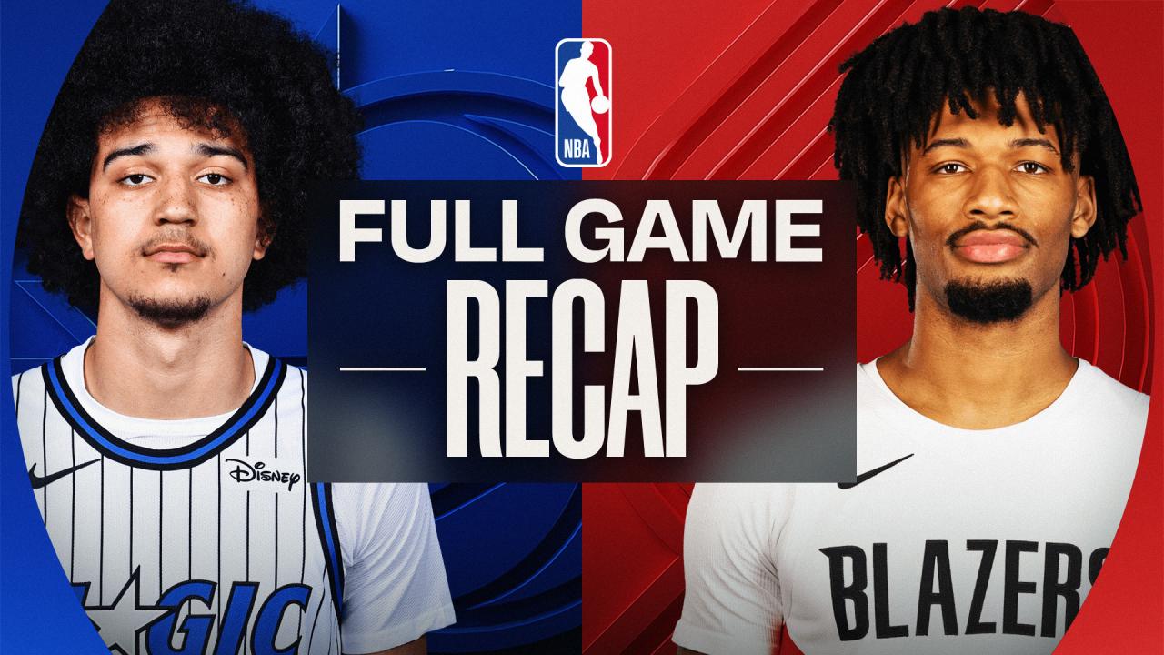 Game recap: Magic 110, Trail Blazers 106