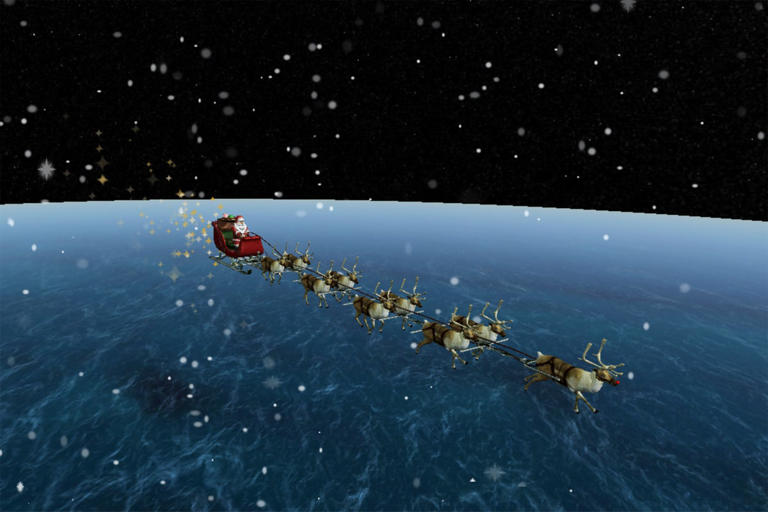 Norad Santa tracker live: Follow Santa Claus as he deliver gifts