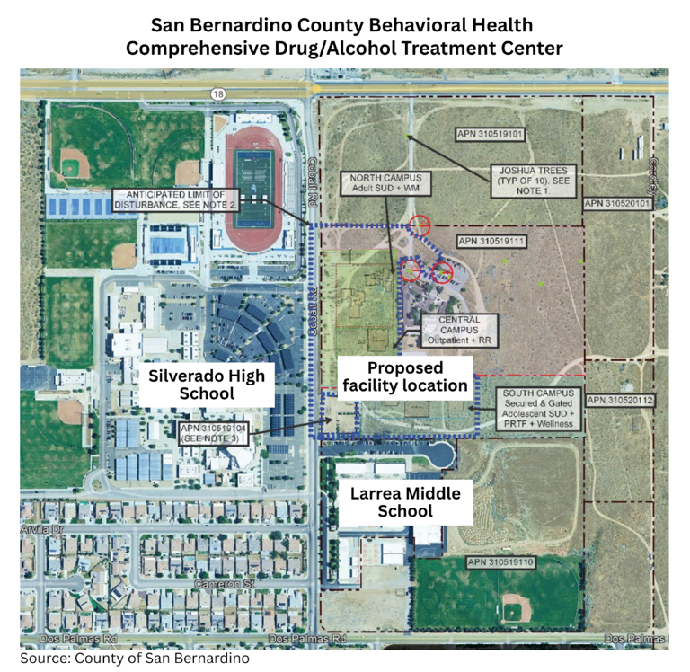 Students protest addiction treatment facility near schools in Victorville