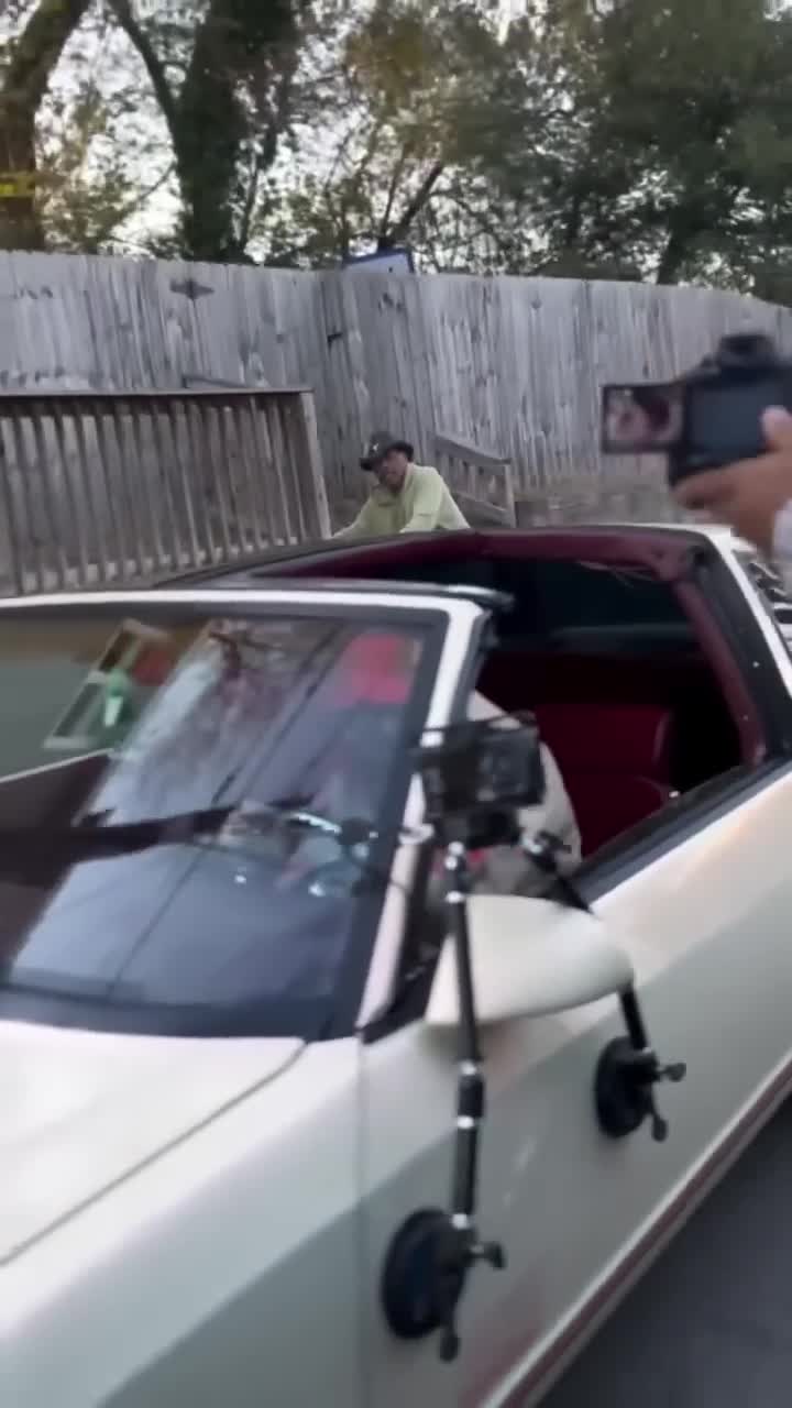 Rapper Icewear Vezzo doing a Videoshoot in Chevy Monte Carlo T-Top