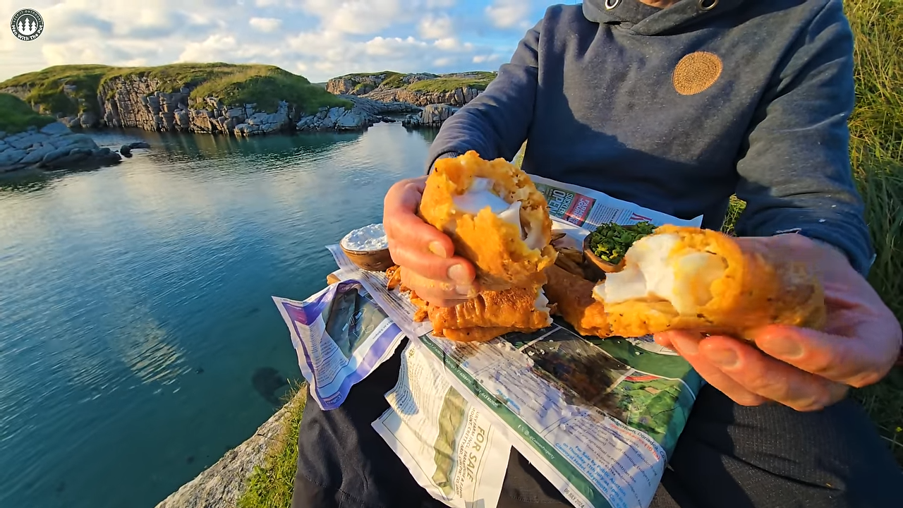 What makes this fish and chips meal so delicious by the sea