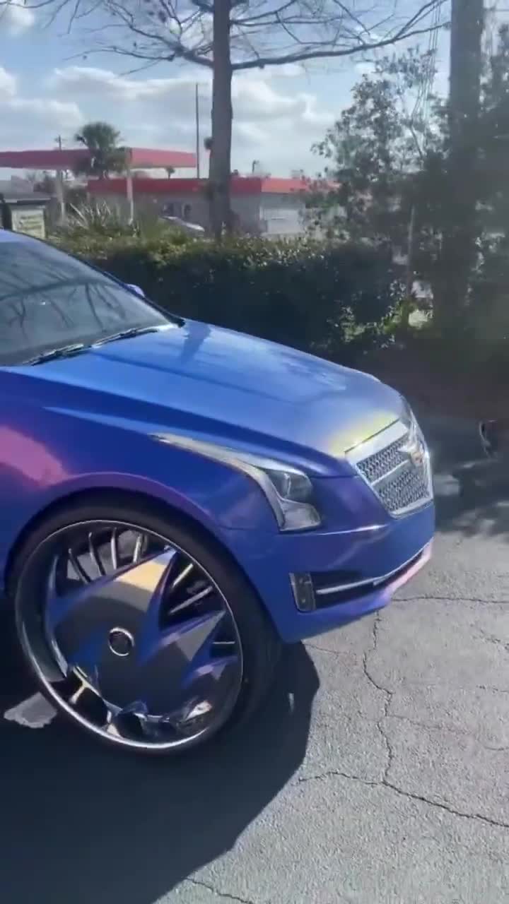 Outrageous Cadillac ATS on 30” DUB floaters