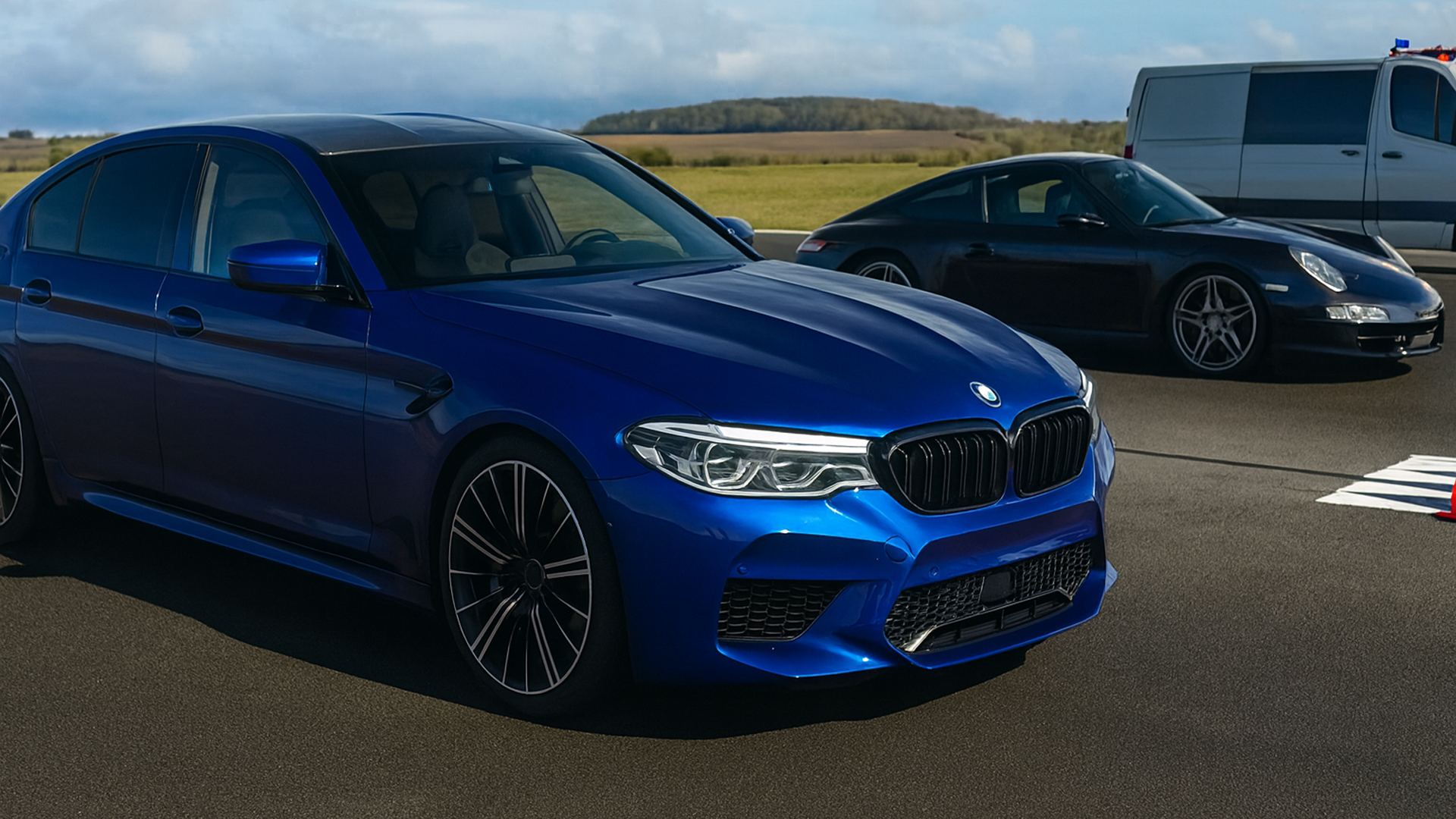 Extreme drag racing with GTR Supra BRABUS and 9ff