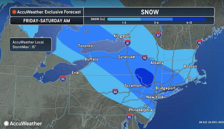 Arrival times released for major post-Christmas snowstorm targeting ...
