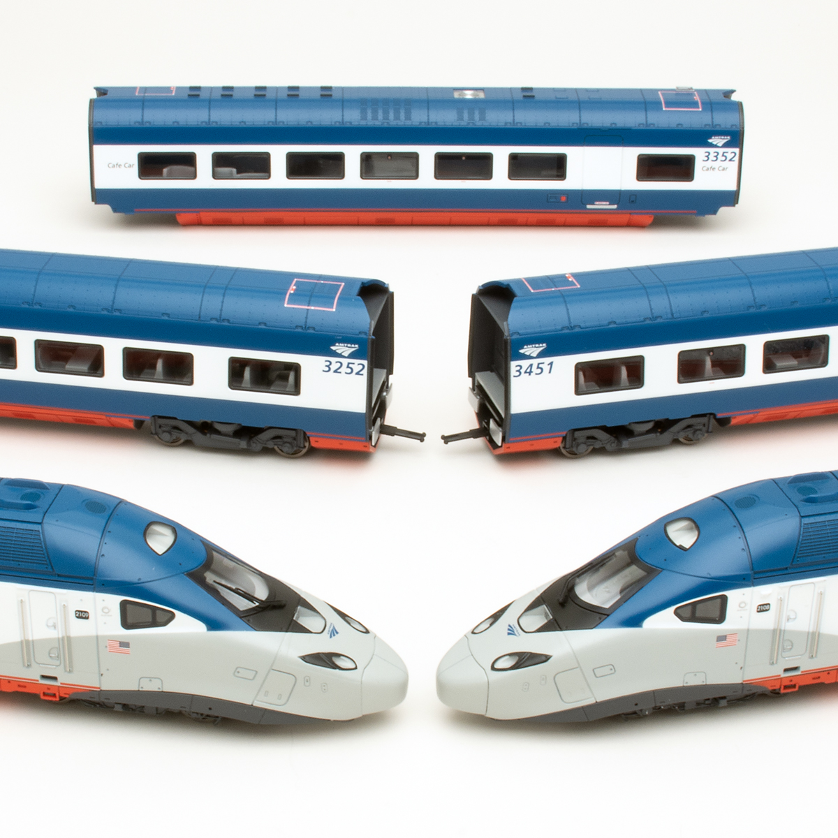 Bachmann HO Amtrak Acela II set