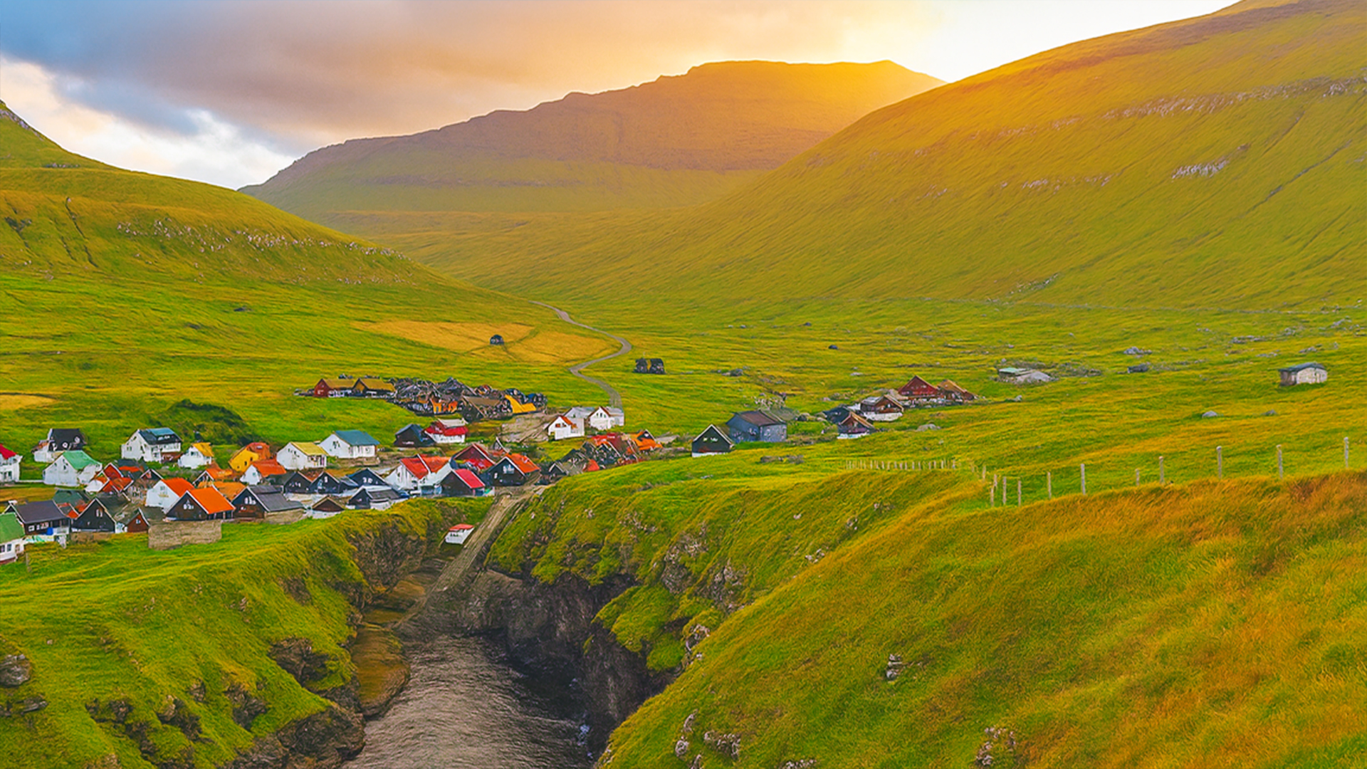 What makes Gjógv village look so magical?