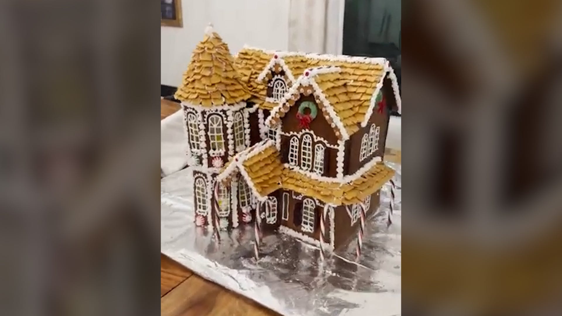 Family keeps annual gingerbread house competition alive. See photos.
